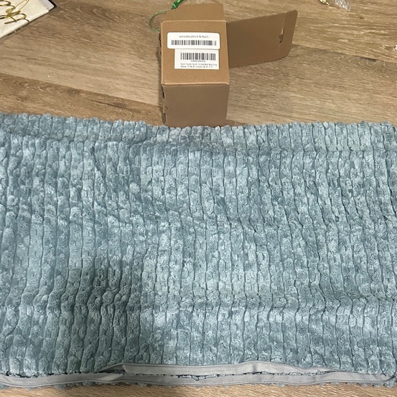 Accents | Textured Blue Throw Pillow Cover Kevin Textile 14x24 In ...